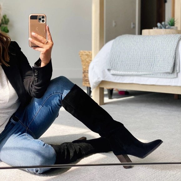 Sam Edelman | Shoes | New Sam Edelman Olly Knee High Boot Black Suede ...